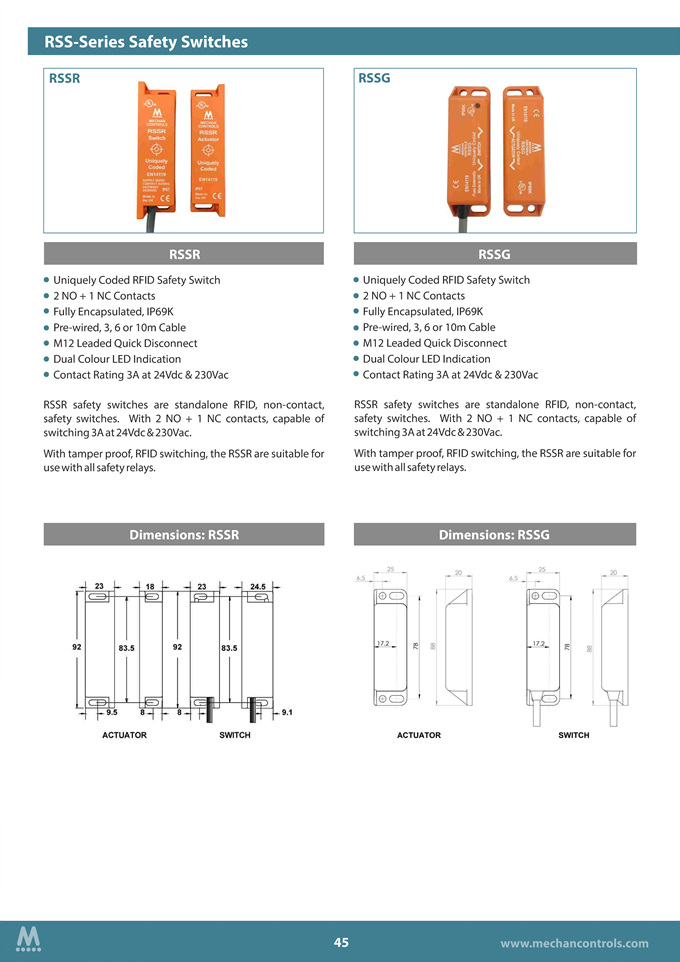 RSSG-21-DC-06M MechanControls 메찬콘트롤즈